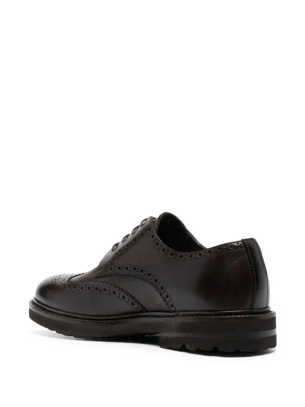 HENDERSON BARACCO Perforated Leather Derby Shoes
