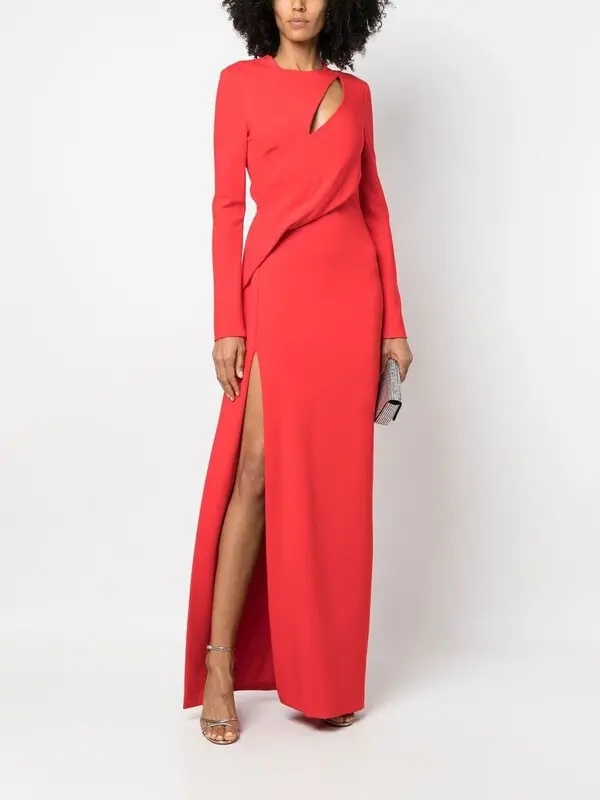 Alexander McQueen Cut Out-detail Long-sleeved Gown