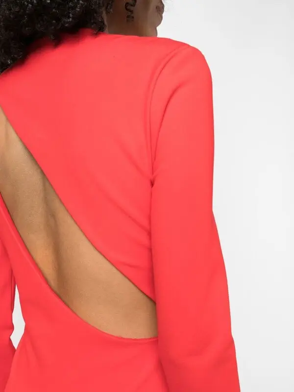 Alexander McQueen Cut Out-detail Long-sleeved Gown