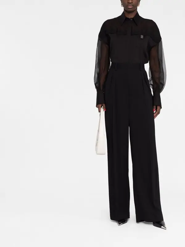 Brunello Cucinelli Semi-sheer Long-sleeve Shirt