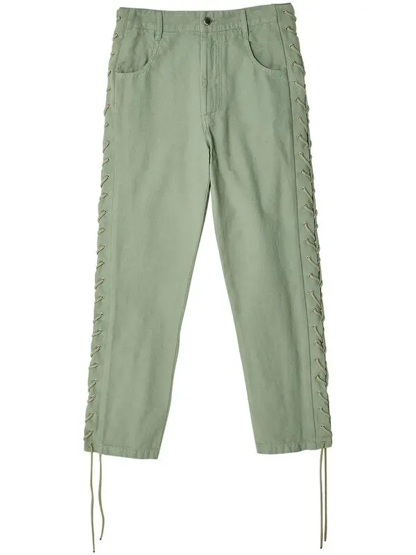 Eckhaus Latta Lace-up Straight Trousers