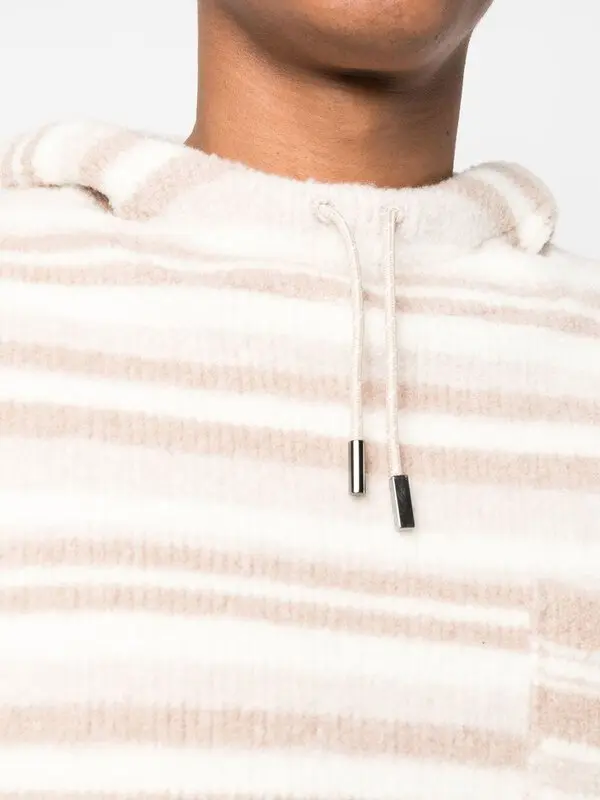 Jacquemus Striped Oversized Knitted Hoodie