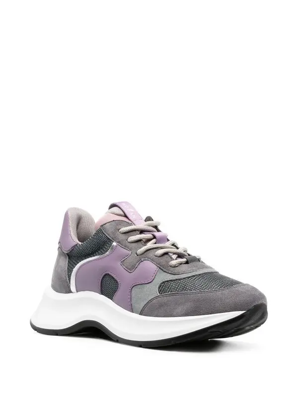Hogan Panelled Lace-up Sneakers - Grey