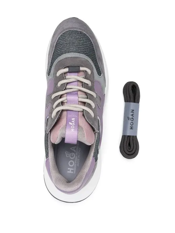 Hogan Panelled Lace-up Sneakers - Grey