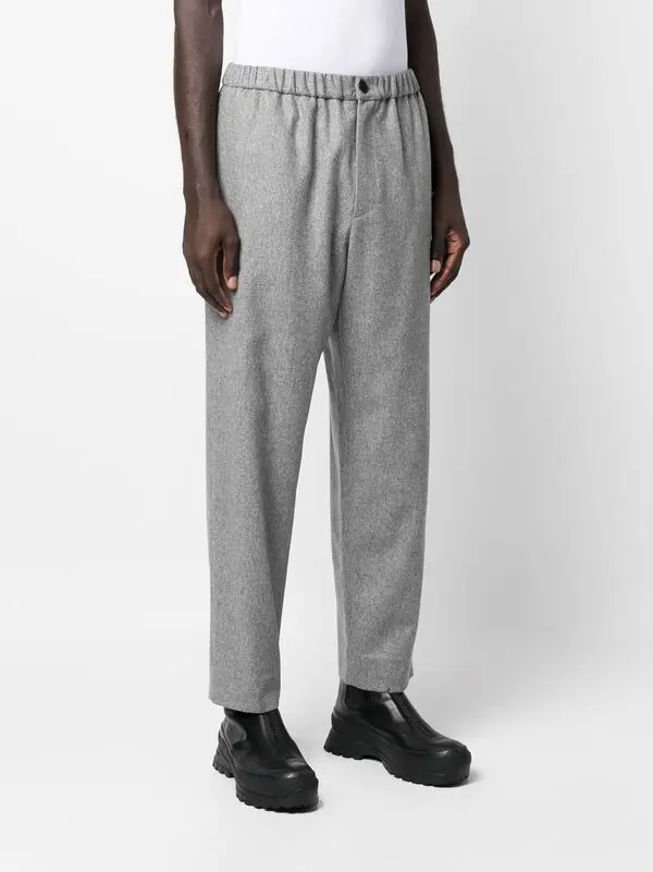 JIL SANDER Straight-leg Wool Trousers - Grey