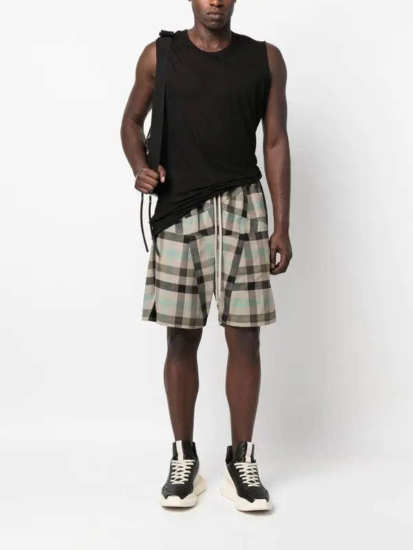 Rick Owens Penta Plaid Bermuda Shorts