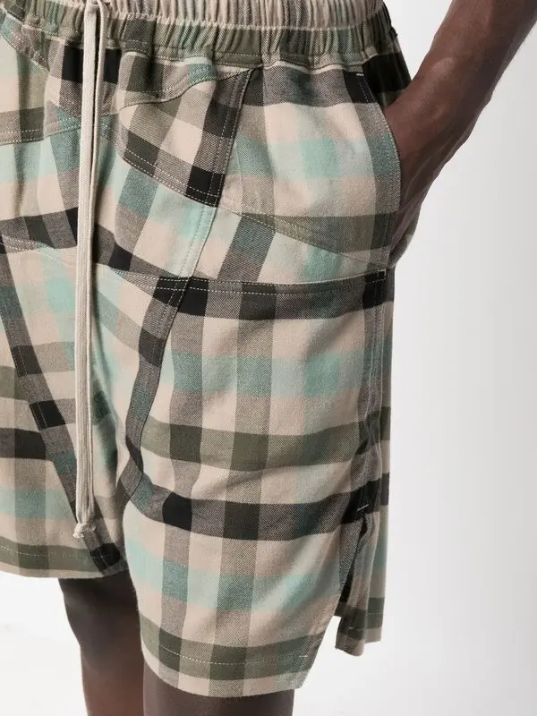 Rick Owens Penta Plaid Bermuda Shorts