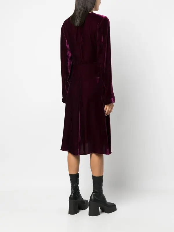 Stella McCartney Velvet V-neck Midi Dress
