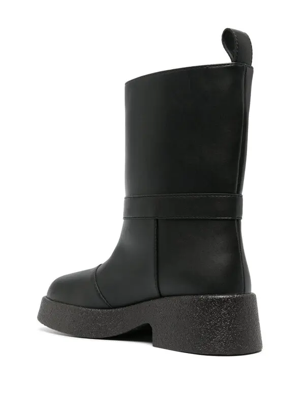 Stella McCartney Debossed-logo Boots - Black