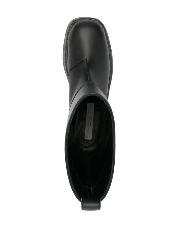 Stella McCartney Debossed-logo Boots - Black