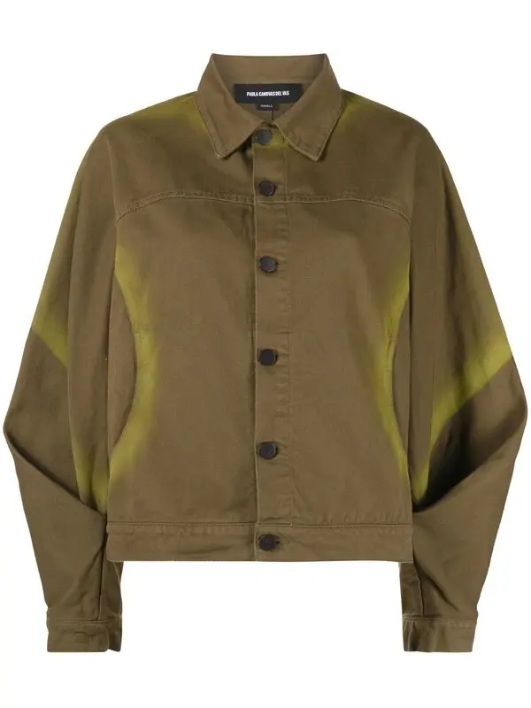 Paula Canovas Del Vas Spray-paint Effect Denim Jacket