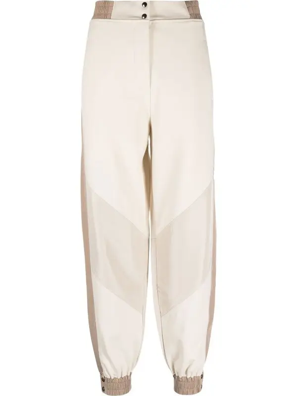 Eleventy Panelled Jersey-knit Trousers