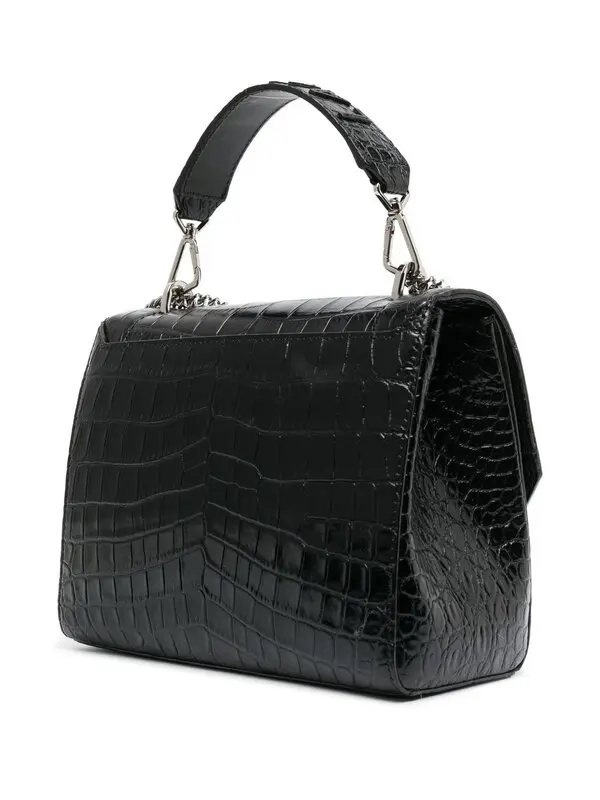 LANCEL Crocodile-embossed Leather Tote