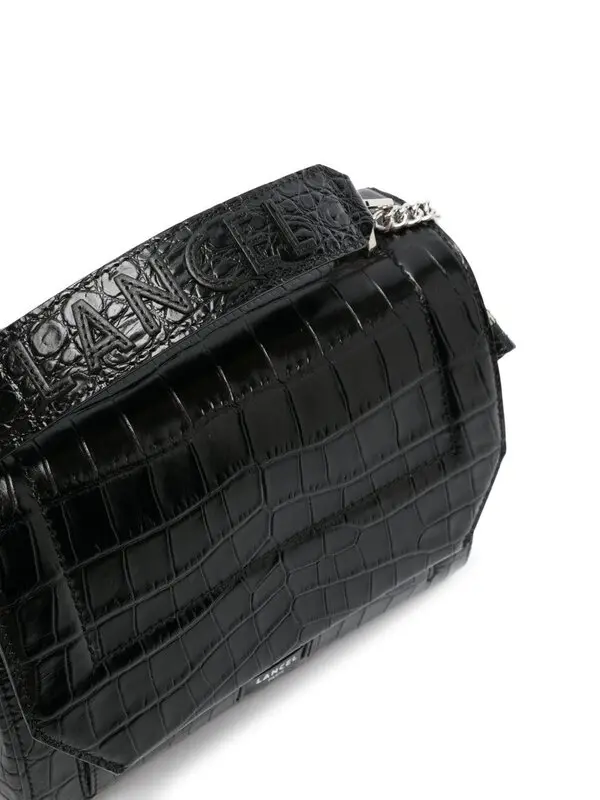 LANCEL Crocodile-embossed Leather Tote