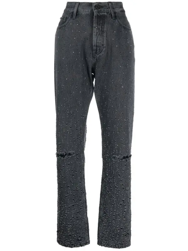 Jacob Cohen Distressed-finish Straight-leg Trousers