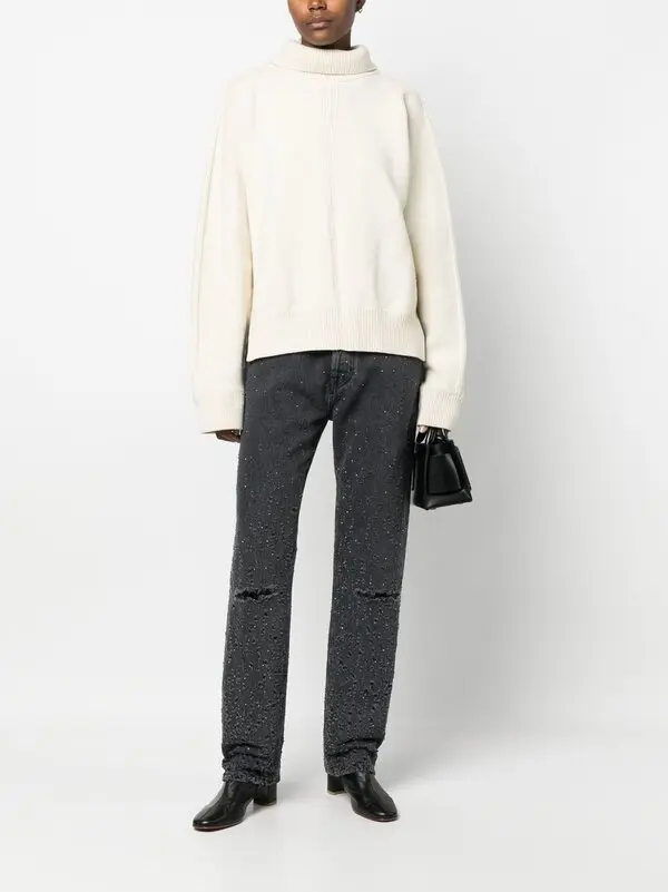 Jacob Cohen Distressed-finish Straight-leg Trousers