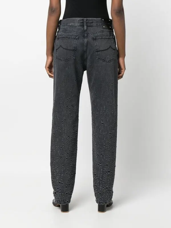 Jacob Cohen Distressed-finish Straight-leg Trousers