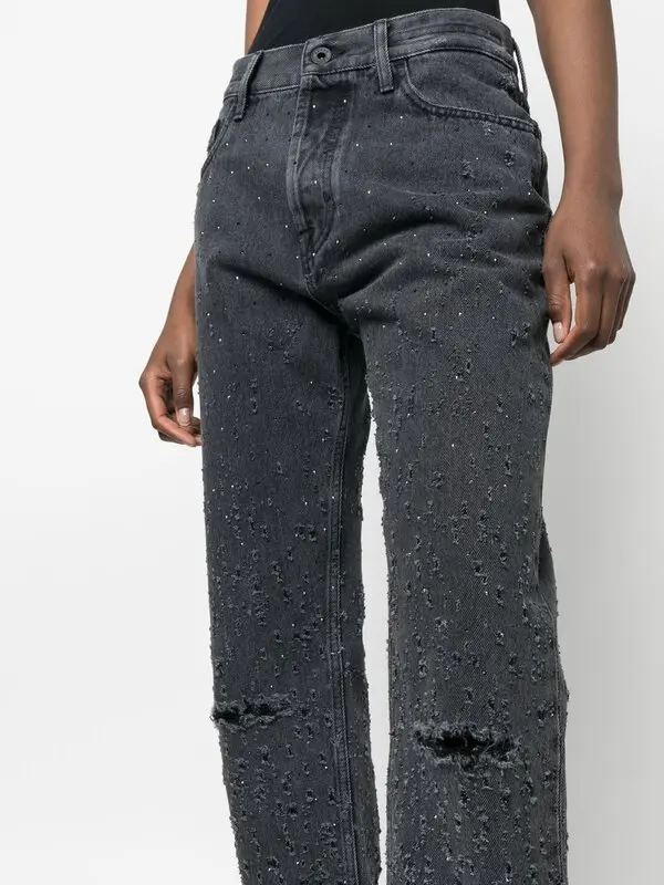 Jacob Cohen Distressed-finish Straight-leg Trousers
