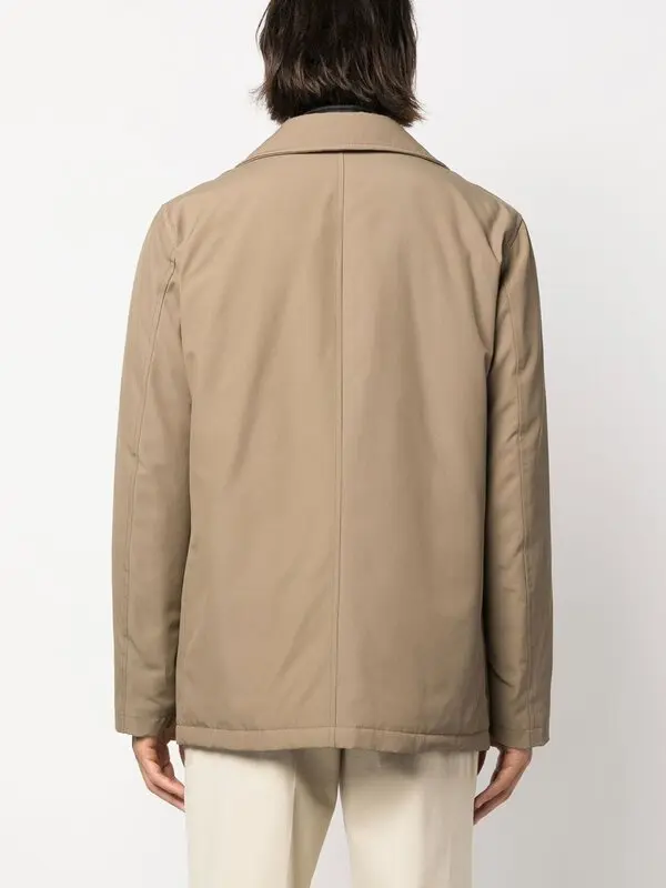 FAY Padded Double-breasted Jacket - Neutrals