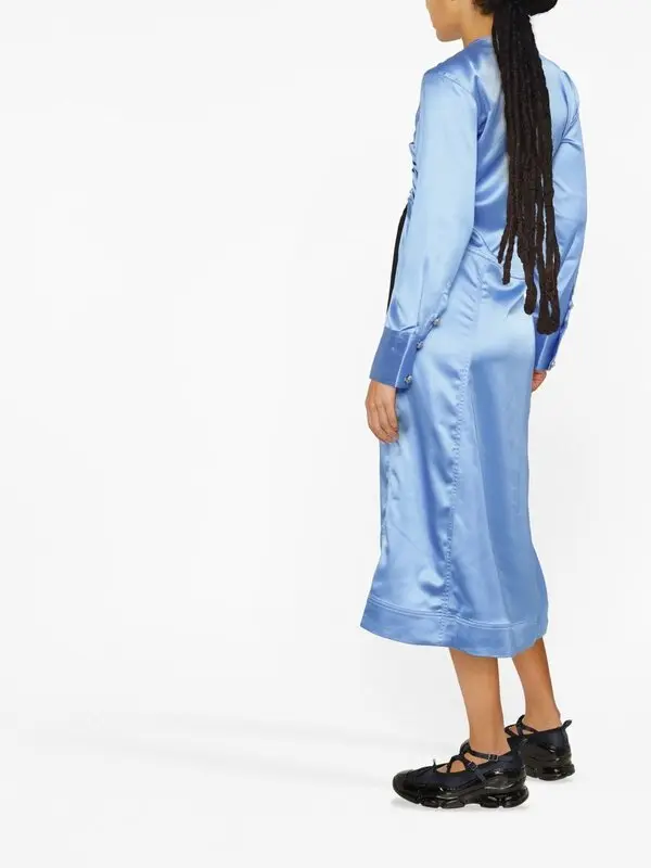 GANNI Satin Midi Dress