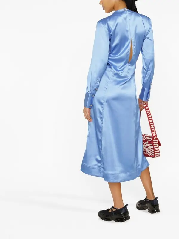 GANNI Satin Midi Dress