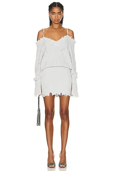 silver sweater for dress Nordstrom NASTY GAL Metallic Open Stitch Long Sleeve Sweater Dress Silver  at Nordstrom,