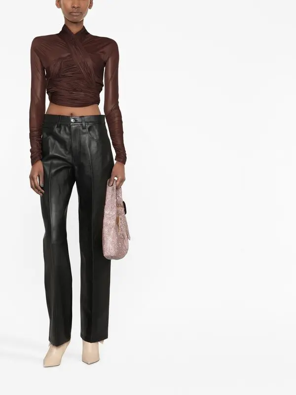 Alexander Wang Leather Straight-leg Trousers