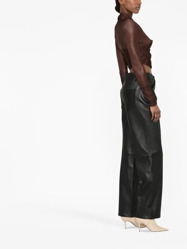 Alexander Wang Leather Straight-leg Trousers