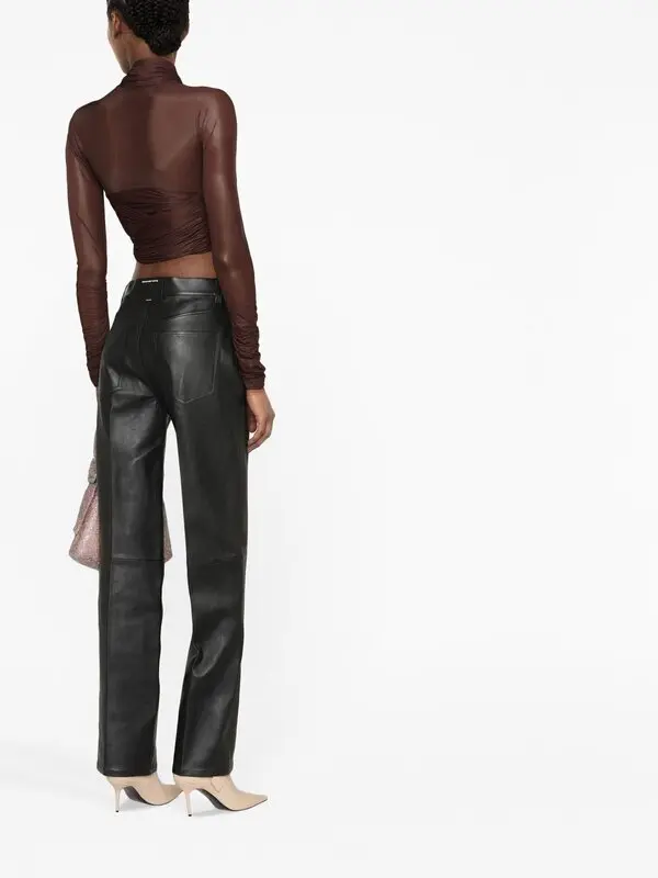Alexander Wang Leather Straight-leg Trousers