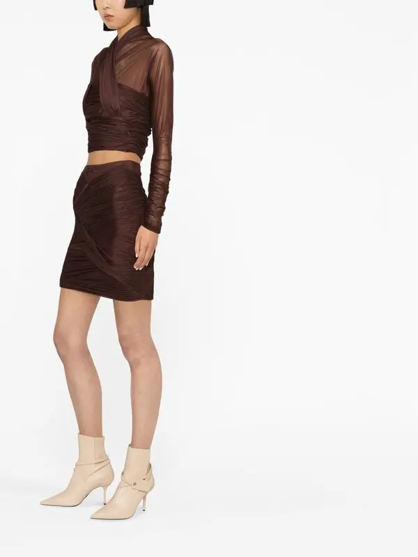 Alexander Wang Ruched Draped Skirt