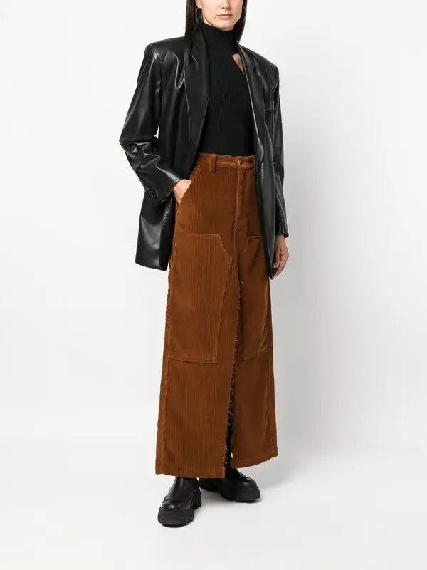 MERYLL ROGGE Slit Corduroy Maxi Skirt