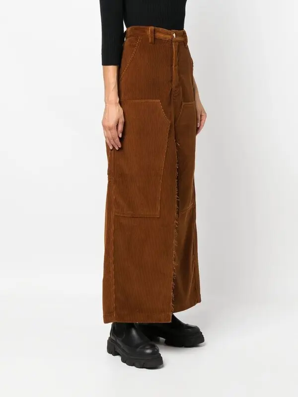 MERYLL ROGGE Slit Corduroy Maxi Skirt