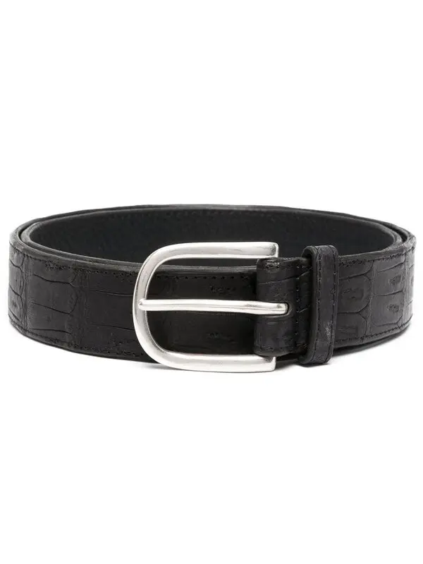 ORTIGNI Animal-embossed Belt - Black