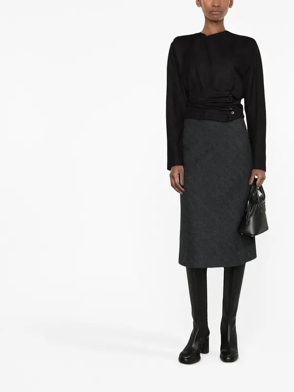 MAISON MARGIELA Herringbone A-line Skirt