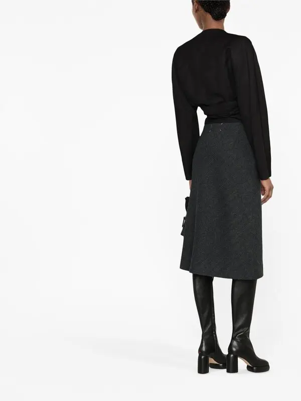 MAISON MARGIELA Herringbone A-line Skirt