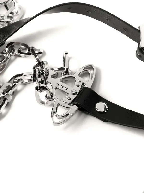VIVIENNE WESTWOOD Orb-plaque Leather Belt
