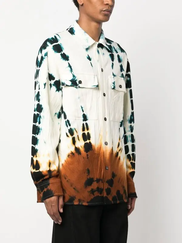 JIL SANDER Tie-dye Chest Pocket Shirt