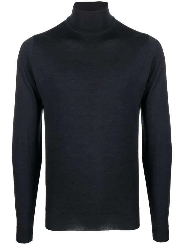 John Smedley Cherwell Roll Neck Jumper - Grey