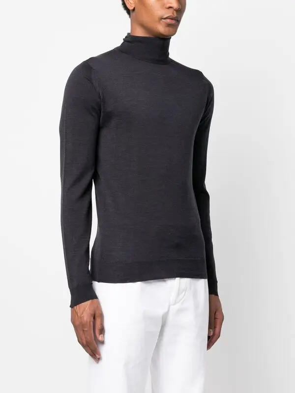 John Smedley Cherwell Roll Neck Jumper - Grey