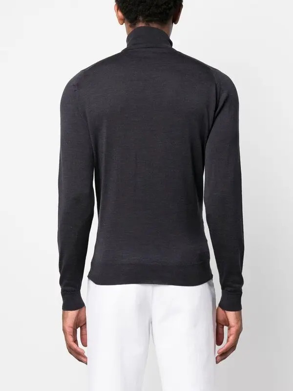 John Smedley Cherwell Roll Neck Jumper - Grey
