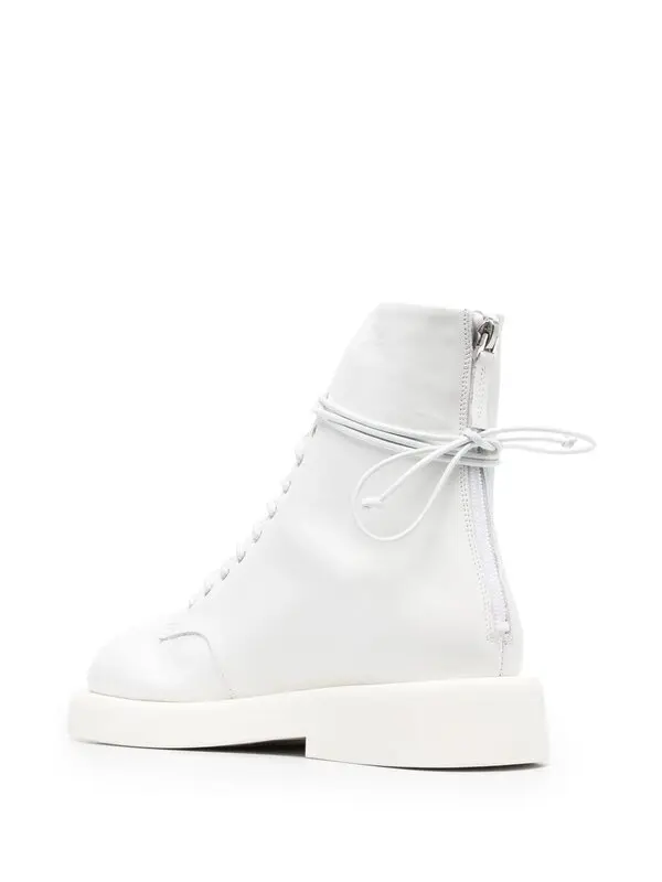 Marsèll Gommello Leather Combat Boots - White