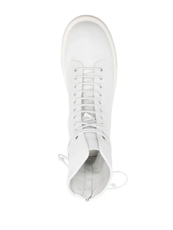 Marsèll Gommello Leather Combat Boots - White