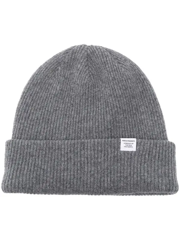 Norse Projects Ribbed-knit Wool Beanie - Grey