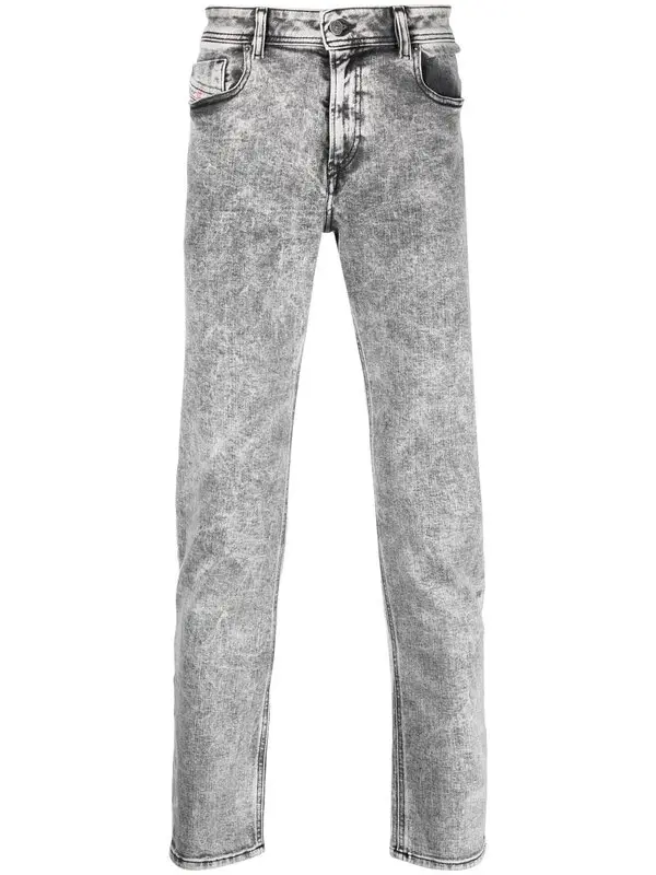 DIESEL® Marble-pattern Skinny Jeans - Grey