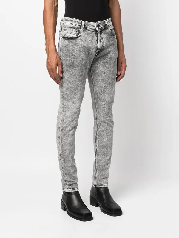 DIESEL® Marble-pattern Skinny Jeans - Grey