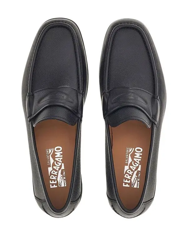 FERRAGAMO Chunky Leather Penny Loafers
