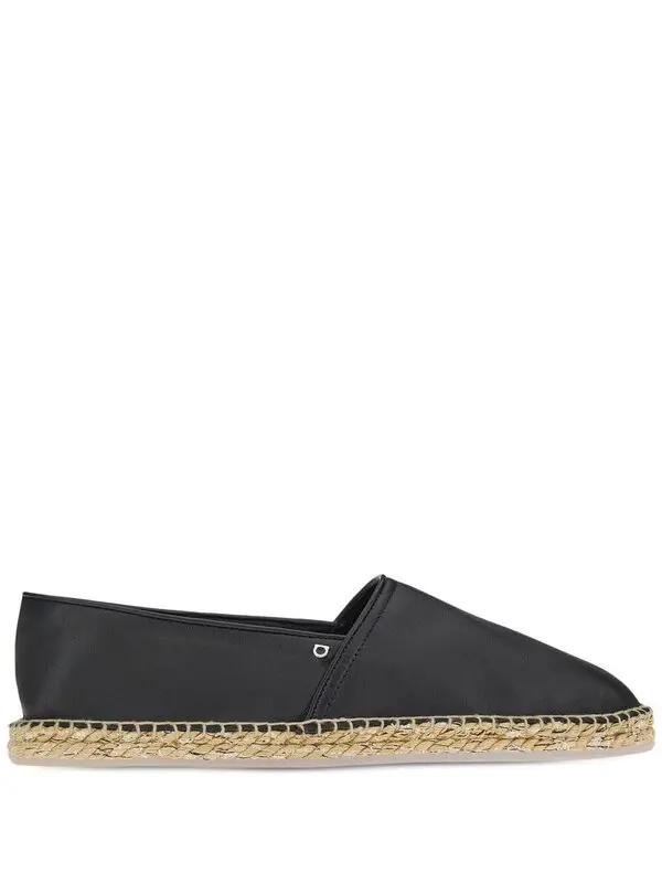 FERRAGAMO Gancini-buckle Leather Espadrilles