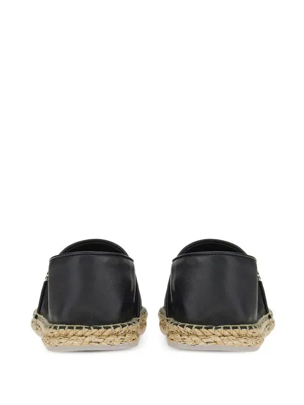 FERRAGAMO Gancini-buckle Leather Espadrilles