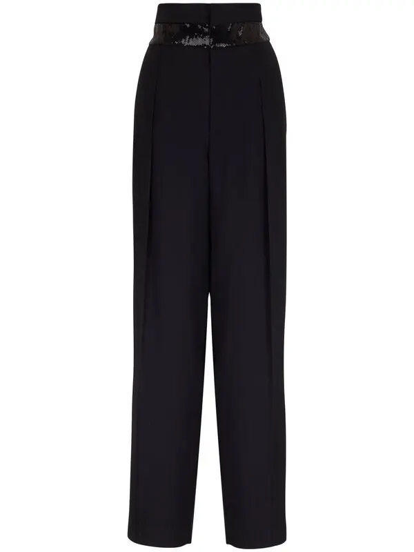 Brunello Cucinelli Sequin-embellished High-waist Trousers