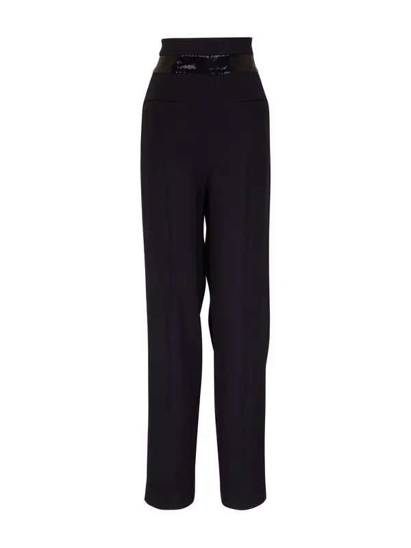 Brunello Cucinelli Sequin-embellished High-waist Trousers